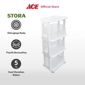 Jual Ace Stora Rak Troli 3 Tingkat Dengan Plastik Bowl - Putih Tempat ...