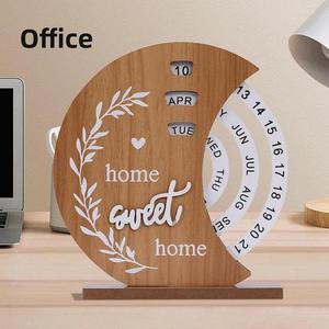 Jual Best Kalender Abadi Kayu DIY Kreatif Kartu Catatan Waktu Dapat ...
