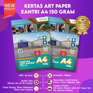 Jual 50 Sheets Kertas Photo Art Paper A4 120gsm 120 gsm Print Double ...