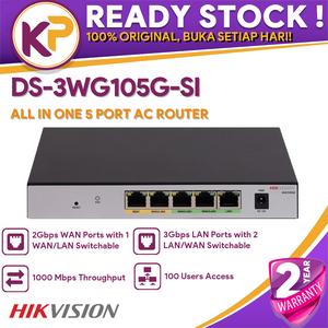 Promo HIKVISION DS-3WG105G-SI ALL IN ONE 5 PORT ACCESS POINT ROUTER ...