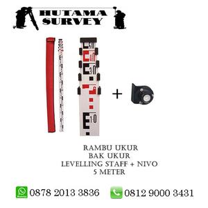 Jual Rambu Ukur 5M / Bak Ukur 5M / Mistar Ukur 5M / Levelling Stave 5 ...