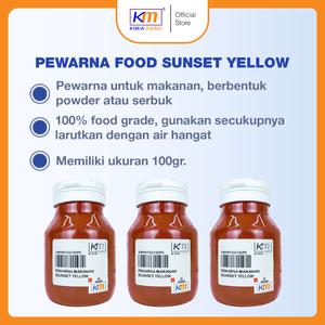 Jual Pewarna Makanan Warna Sunset Yellow 100gr / Food Color Kuning ...