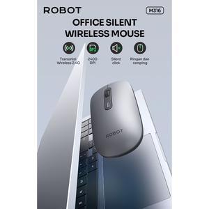 Promo ROBOT Mouse "Silent Click" M210S M370 M380 Motif Ergonomis 2.4G ...