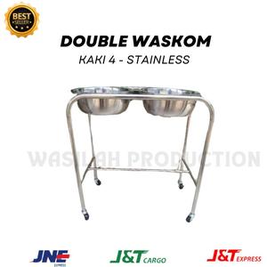 Jual DOUBLE WASKOM PASIEN BESI DAN STAINLESS || STANDING WASKOM DOUBLE ...