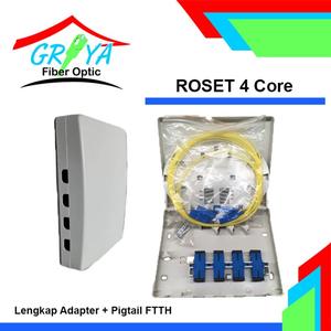 Jual DW Roset 4 core/odp 4core lengkap adapter dan pigtail fiber optik ...