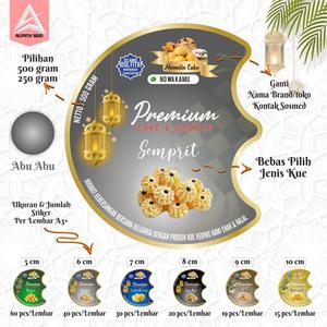 Jual CETAK STIKER KUE LEBARAN / STIKER TOPLES IDUL FITRI / LABEL ...