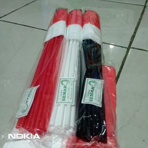 Jual Bendera tangan plastik merah putih plus stik stick sedotan 36cm ...