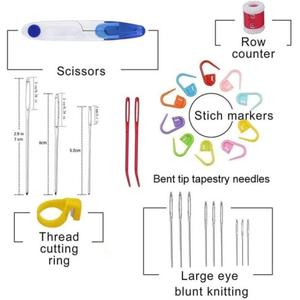 Jual Ready SET KAIT RAJUTAN ALAT KERAJINAN TENUN DENGAN TAS JARUM RAJUT ...