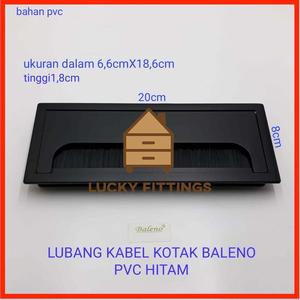 Jual Tutup Lubang Kabel Kotak 8 x 20 BLACK PVC / Jalur Kabel Meja ...