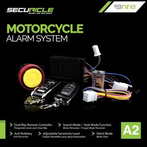 Jual Alarm Nine A2 Two Way Dua Arah Remote Motor Bunyi Stater Jarak Jauh 9Nine Luminos Securicle ...