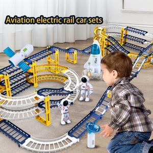 Jual 78pcs DIY Racing Rail Car Train Track Sets Mini Railway Toy ...