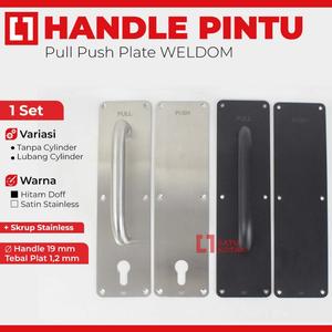 Jual PULL PUSH HANDLE PINTU SIGN PLATE DORONG TARIK GAGANG STAINLESS ...