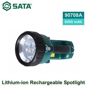 Jual Lampu Senter LED Isi Ulang Lithium-ion 90708A Sata Tools Lithium ...