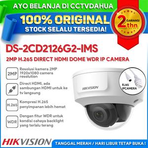 Promo HIKVISION DS-2CD2126G2-IMS 2MP H.265 DIRECT HDMI DOME WDR IP CAMERA - 2.8mm - Jakarta ...