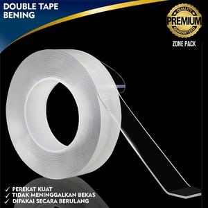 Jual Double Tape Gel Super Lengket Kuat Tebal 2mm Panjang 1M 2M 3M 5M ...