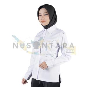 Jual Kemeja Pdh Wanita Lengan Panjang Baju Pdh wanita Seragam Pns Putih ...