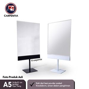 Jual ASLI CARPENTIA STAND AKRILIK BESI /TIANG A5 VERTIKAL 14,8X21CM ...