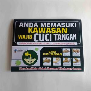 Jual Poster Kawasan Wajib Cuci Tangan, Poster Cuci Tangan Super Besar ...