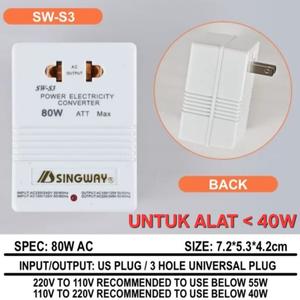 Jual SINGWAY SW-S3 Step Down & Step Up Transformer Trafo 110V 220V 80w - Jakarta Barat - JAYA ...