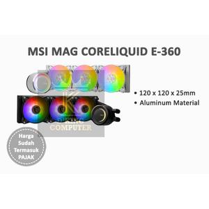 Jual MSI MAG CORELIQUID E360 | Liquid CPU Cooler 360 mm - Hitam - Hitam - Kota Medan - D'king ...