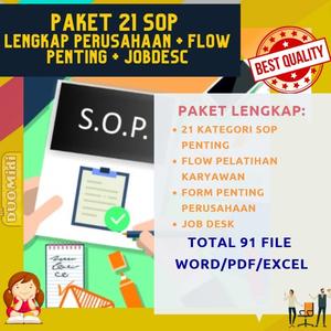 Jual 21 SOP Perusahaan Flowchart Formulir Karyawan Penilaian HRD Kantor ...