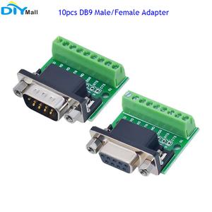 Jual 10pcs DB9 Male Female Adapter Signals Terminal Module RS232 RS485 ...