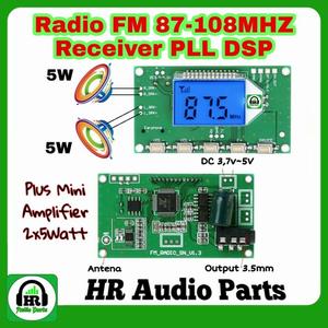 Jual Modul Radio FM Receiver PLL DSP 87-108MHZ With LCD Plus Amplifier ...