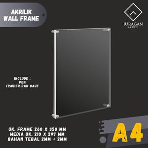 Jual Akrilik Poster Iklan Dinding Display Frame Double Acrylic 2 mm uk ...