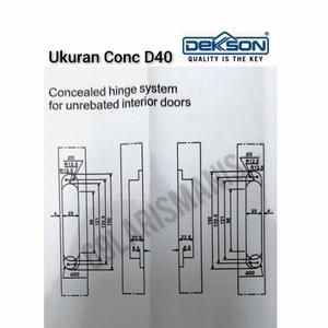 Jual ASLI ENGSEL HINGE DEKSON CONCEALED D40 #ENGSEL TANAM PINTU | NEW ...