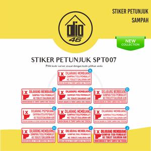 Jual Wall stiker sign tanda kata buang sampah sticker rambu dinding ...