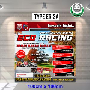 Jual ASLI SPANDUK BANNER | ECO RACING INDONESIA | UKURAN 1M X 1M | NEW ...