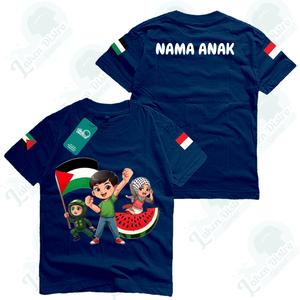Jual Ready Kaos Anak Palestine Bisa Custom Nama Dan Gambar Untuk Usia 1 ...