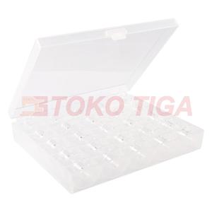 Jual Bobbin/Spool Box Plastik Bening Isi 25 Pcs (Mesin Jahit Portable ...