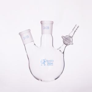 Jual RawLab Two-necked reaction bottle oblique shapeRound ...