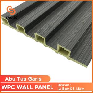 Jual WPC wall Panel Dekorasi Dinding Kayu Warna Abu tua garis ...