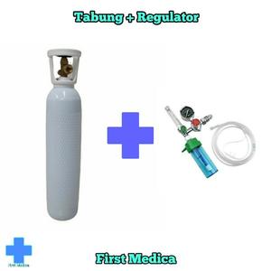 Jual Tabung Oksigen 1m3 + Regulator + Selang Nassal Oksigen - Jakarta Pusat - shophapi | Tokopedia