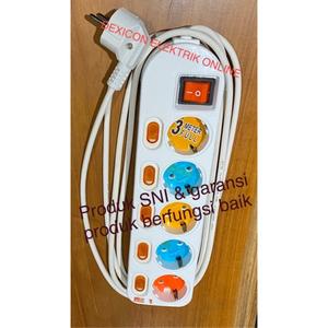Jual Stop kontak multipro lubang 5+kabel 3 meter/terminal colokan listrik/stop kontak/colokan ...