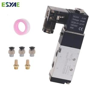 Jual CHROMEE solenoid pneumatic valve 4V110-06 5 Way Port 2 Position Air Compressor 12V 24V 110V ...