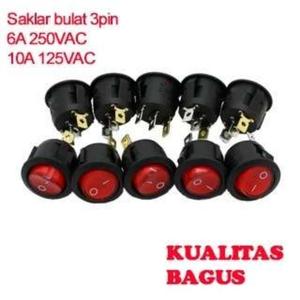 Jual Saklar Switch ON OFF Bulat Kecil 3 Pin Merah + Lampu - Kab. Tanah ...