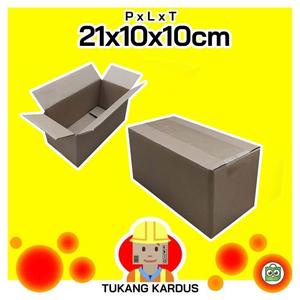 Jual KARDUS BOX uk 21x10x10 CM Kotak Packaging Corrugated SHEET POLOS ...