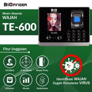 Jual Mesin Absensi Wajah Jari BioFinger TE-600, Kabel LAN, Kartu RFID ...