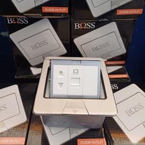 Jual Stop Kontak Lantai BOSS Stop kontak Universal+Data Cat6+Blank BOS ...