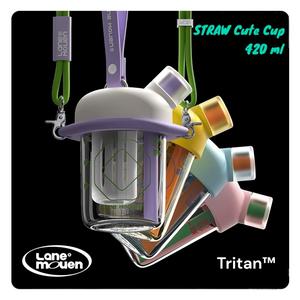 Promo Lane Mouen | STRAW TRITAN Cute Cup 420 ml | Botol + Gantungan ...
