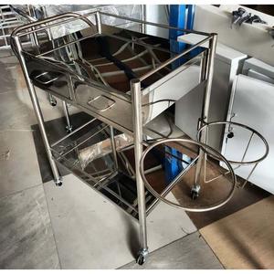 Jual Trolley Instrument 2 Susun | Troli 2 Laci Pipa Stainless | Trolly ...