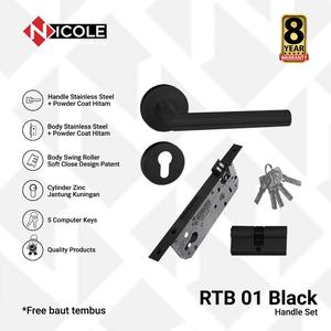 Jual Kunci Pintu Misah Rosette Hitam Doff / Door Lever Handle Set - RTB 01 - Kab. Badung - vefrt ...