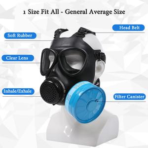 Jual Full Face Gas Mask Respirator Metal Filter Box Painting Spray ...