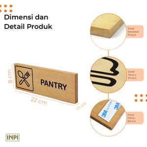 Jual pantry signage - wall sign - papan tanda ruang pantry - pantry ...