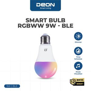 Promo DEON Smart Lampu Bluetooth Light Bulb 9 Watt BLE RGBWW Lamp - Kab ...