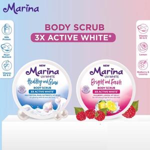 Jual MARINA UV White Healthy & Glow Body Scrub 200ml | Lulur Badan ...