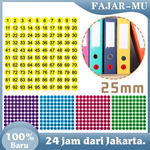 Jual Ori 5 Lembar Stiker Bulat Sticker Angka Nomor Number 1-100 Sticker ...